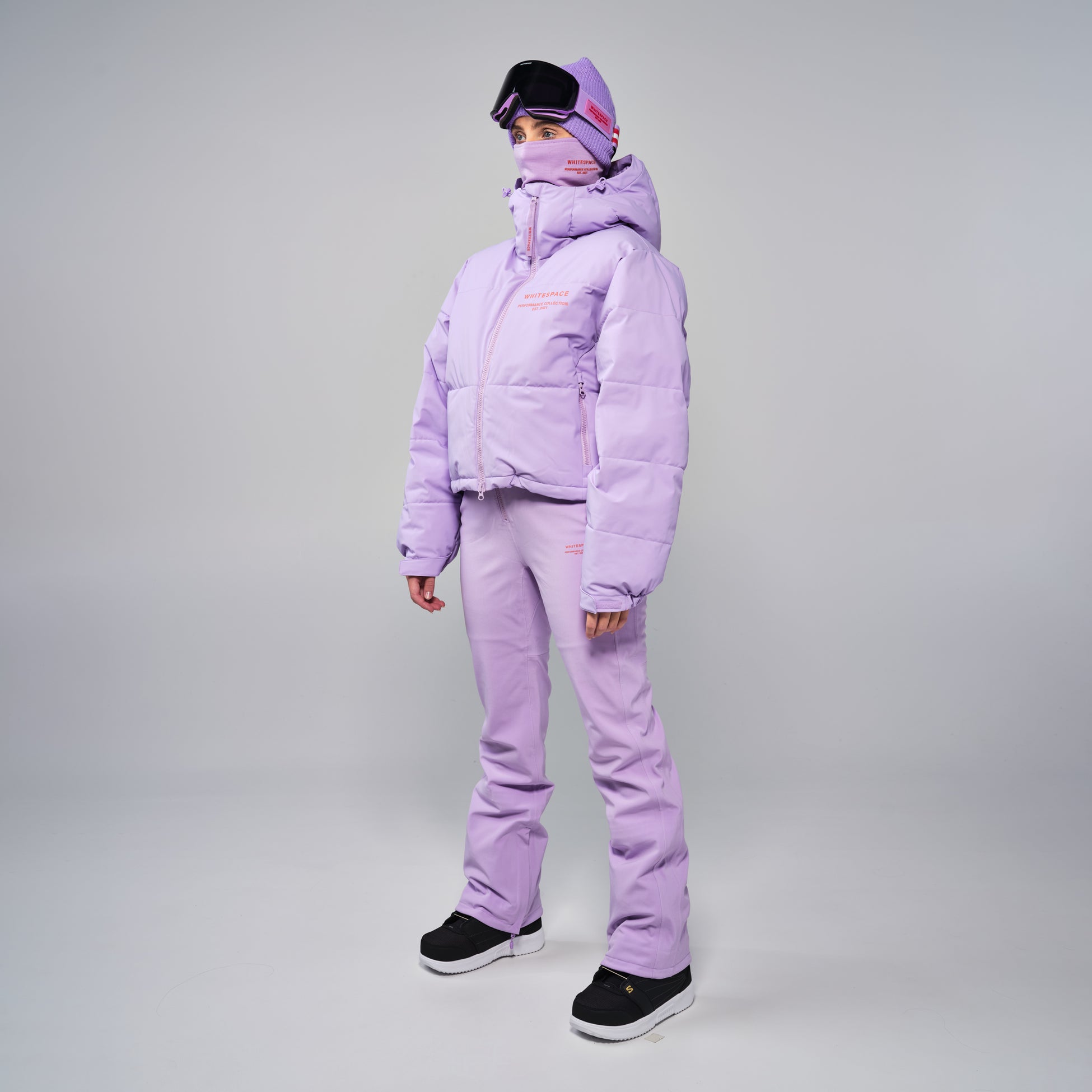 Cropped Puffer Jacket - Lilac Purple – WHITESPACE