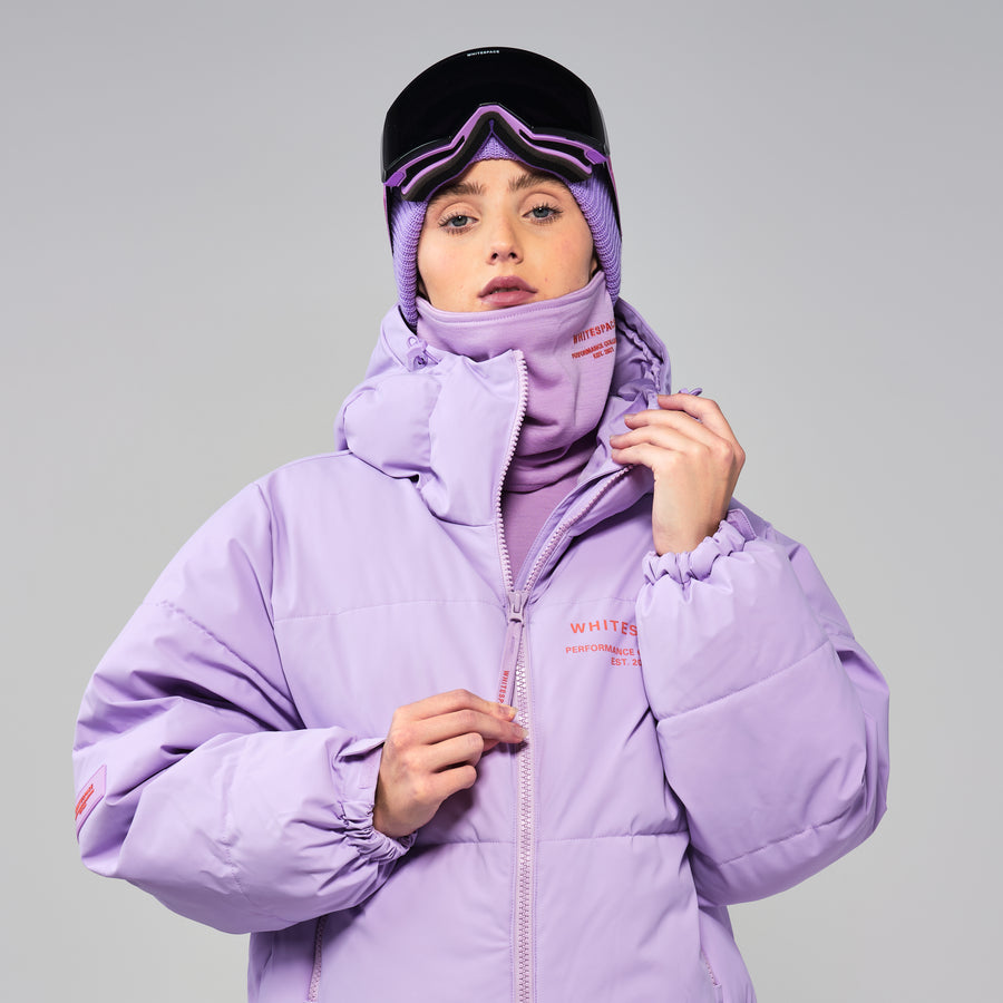 Cropped Puffer Jacket - Lilac Purple – WHITESPACE
