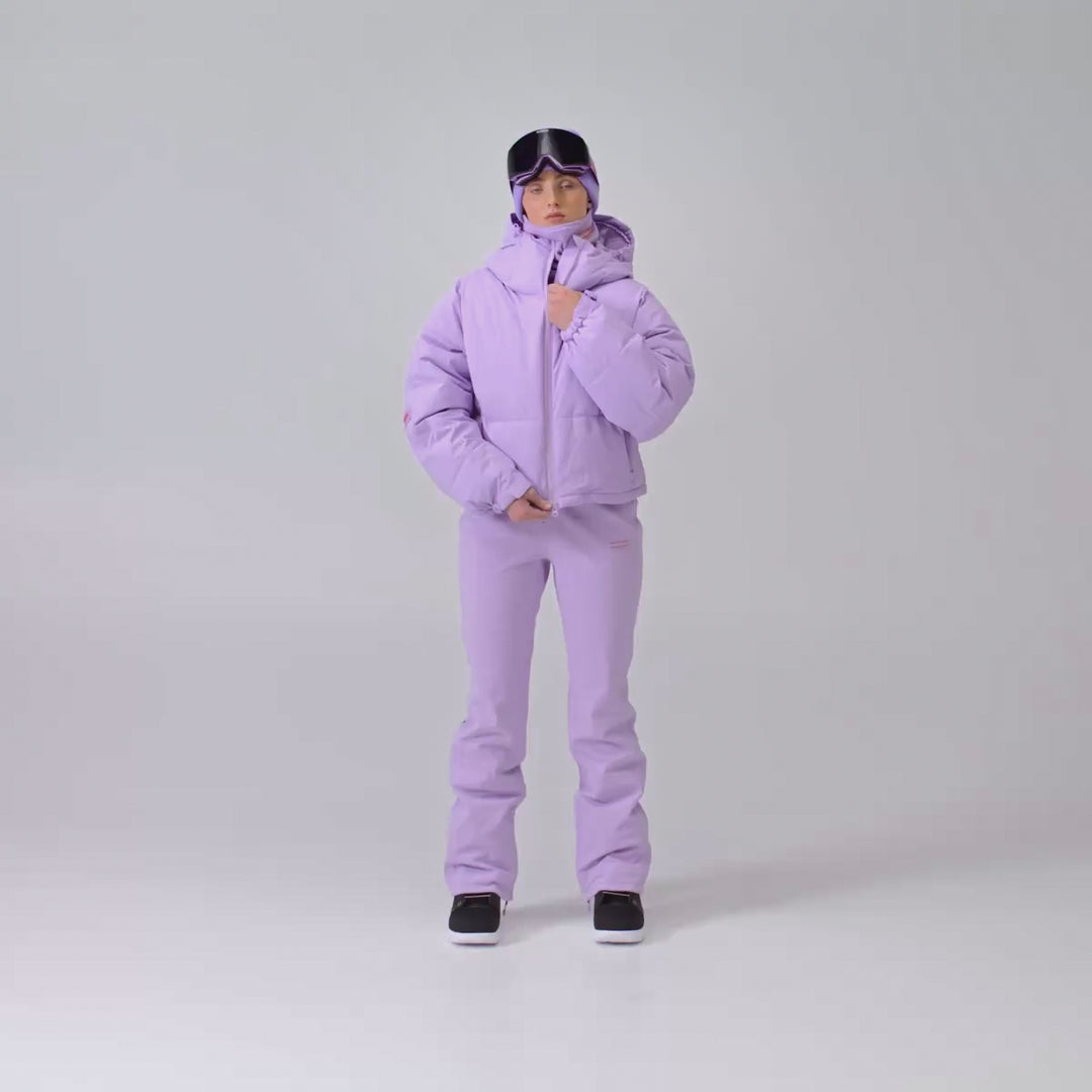 Cropped Puffer Jacket - Lilac Purple – WHITESPACE